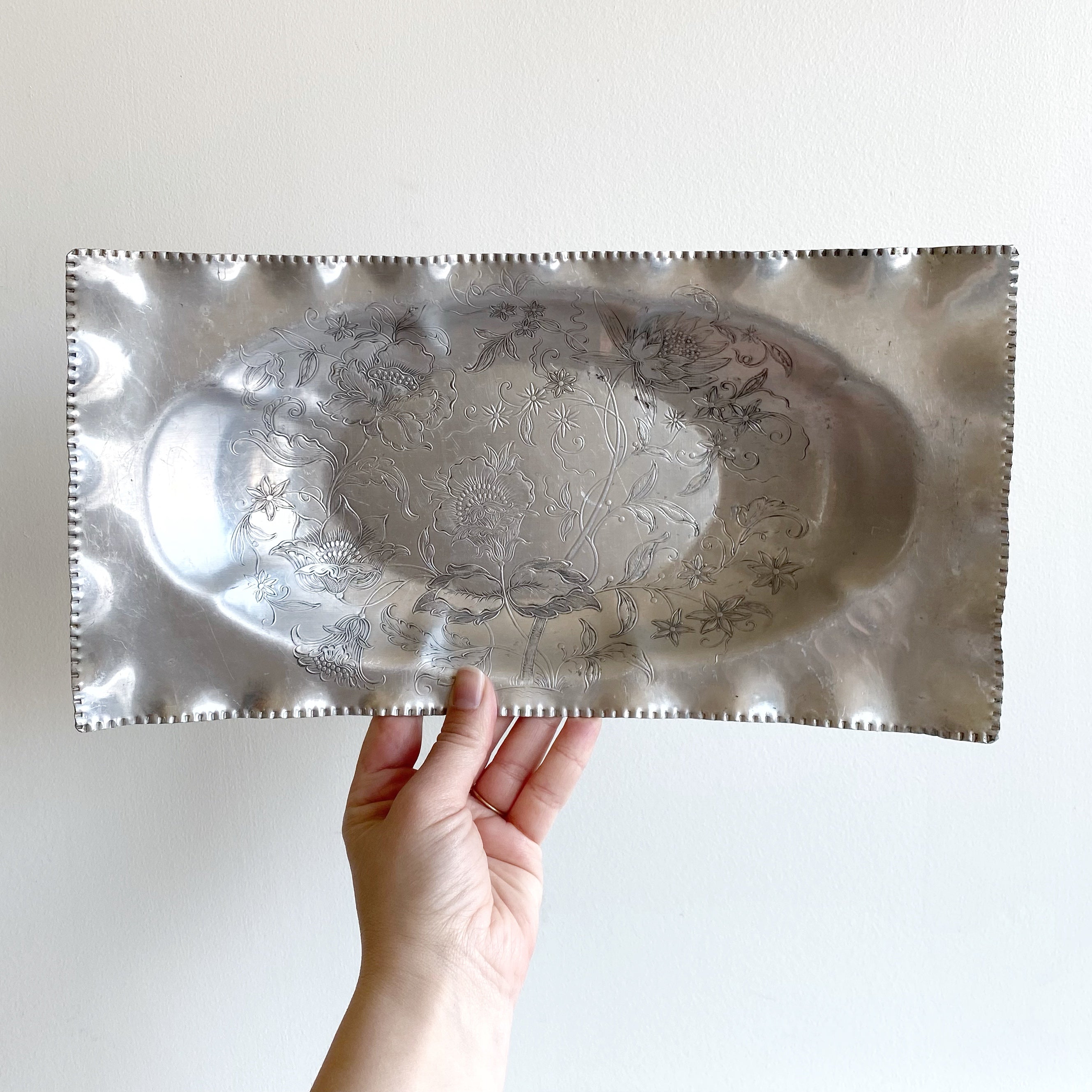 Vintage Decorative Etched Aluminum Tray / Dish – HAUS THEORY